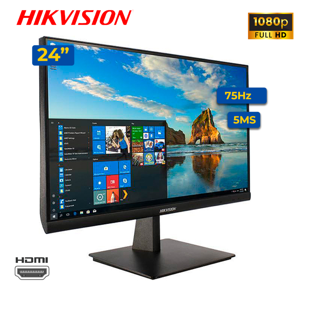 MONITOR HIKVISION DS-D5024FN01 24" FHD, 75HZ, 5MS - Remate Salinas